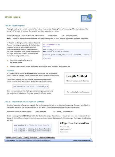 Web Coding Javascript Orb Education Australia