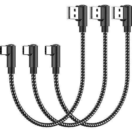Amazon co jp 短い m USB C ケーブル 直角HOTNOW 本 cm ポータブル USB C 充電器 ナイロン編組高速充電コード Galaxy S