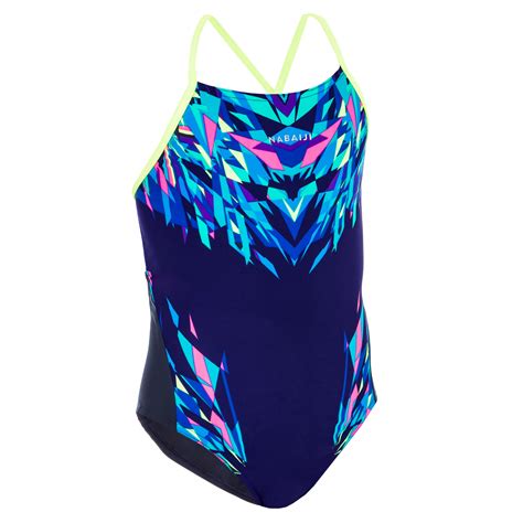 Girls Swimming One Piece Swimsuit Chlorine Resistant Lexa Kali Blue