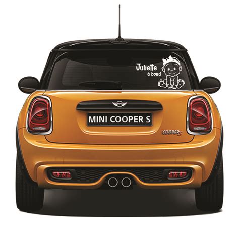 Sticker Bébé à Bord Personnalisable Souriante Stickers Auto Voitures