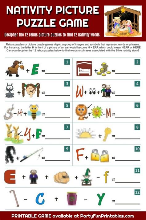 Free Printable Christmas Rebus Puzzles