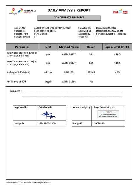 Condensate Bottle 1 Cpp Gundih 22 Desember 2022 15 00 Pdf