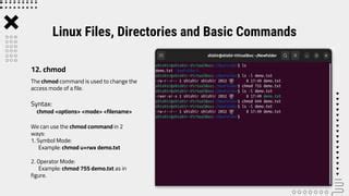 Lab 3 -Linux Files, Directories and Basic Commands.pptx | Operating Systems | Computer Software ...
