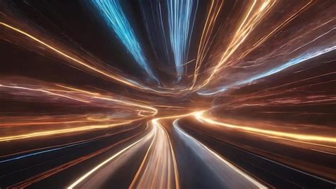 Premium Ai Image 3d Render Motion Line Of Speed And Power Or Light Trails Highspeed Light With