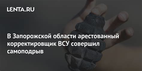 В Запорожской области арестованный корректировщик ВСУ совершил