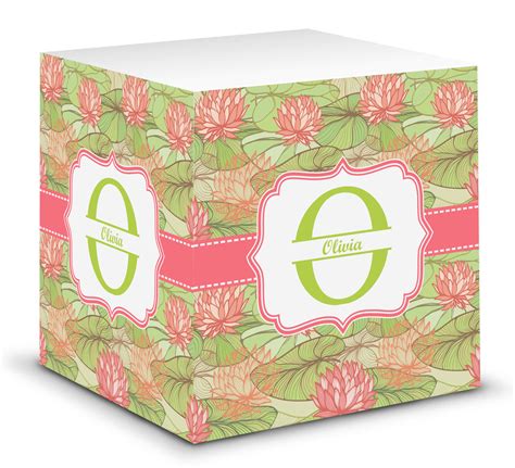 Lily Pads Sticky Note Cube Personalized Youcustomizeit