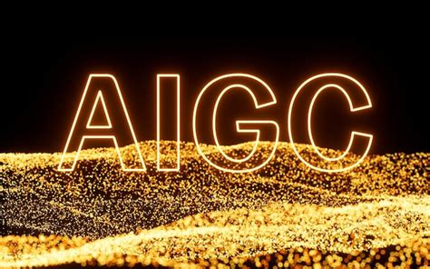 Premium Photo Aigc Concept Logo Of Aigc 3d Rendering