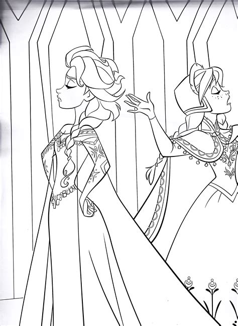 Walt Disney Coloring Pages Queen Elsa And Princess Anna Walt Disney