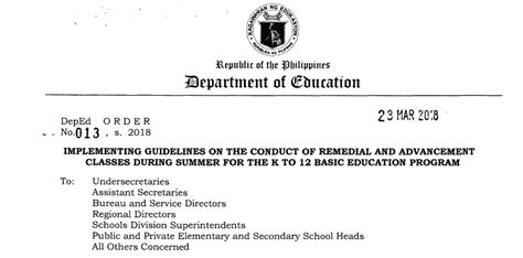 EducNation DepEd Order No 13 S 2018 Implementing Guidelines On