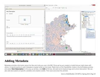 Intro To ArcGIS ModelBuilder PDF