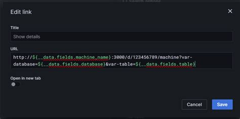 Data Link That Takes Variable Values From Another Column Installation Grafana Labs Community