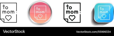 Letter Icon Thin Linear Regular And Button Style Vector Image