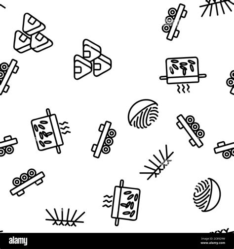 Rice Chinese Culture Vector Seamless Pattern Stock Vector Image And Art