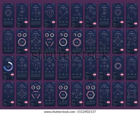 Different Ui Ux Gui Screens Flat Stock Vector Royalty Free 1512402137 Shutterstock
