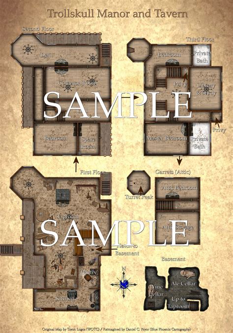 Dm Notes And Maps For Trollskull Manor And Inn Waterdeep Dragon Heist