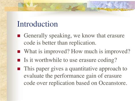 Ppt Erasure Coding Vs Replication A Quantiative Comparison