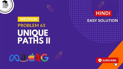 Leetcode Unique Paths Ii C Easy Solution Hindi Beginner