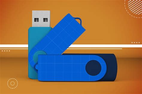 premium psd abstract flash memory mockup