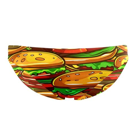 Jammers For Men Swim Briefs For Men Cartoon Food Hamburger