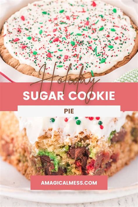 Easy Christmas Sugar Cookie Pie Recipe Holiday Mandm Candies