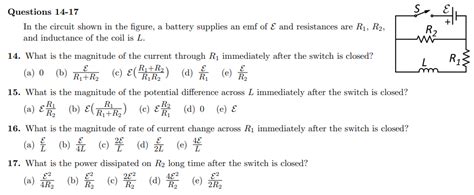 Solved Questions 14 17 In The Circuit Shown In The Figure A