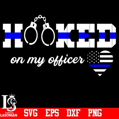 Hooked On My Officer Heart Svgepsdxfpng File Lasoniansvg