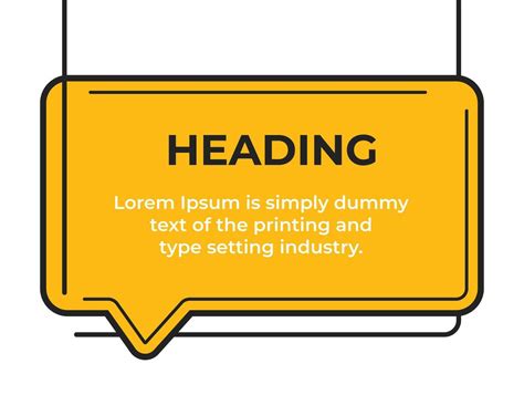 Heading Or Comment Text Frame Simple Flat Banner Template Illustration 46359887 Vector Art At