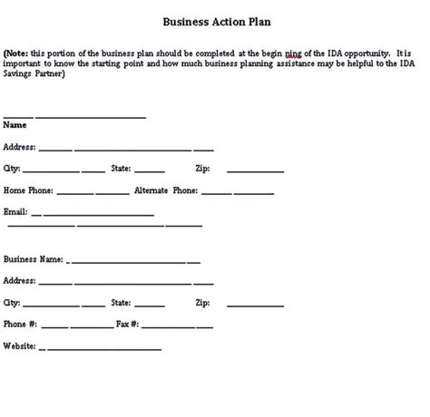 Performance Action Plan Templates Room Surf Com