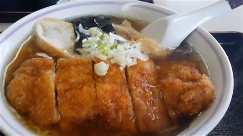 むつ市お食事処外苑のカツらーめん自家製の揚げたて熱々トンカツがトッピング YouTube