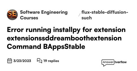 Error Running Installpy For Extension Extensionssddreambooth