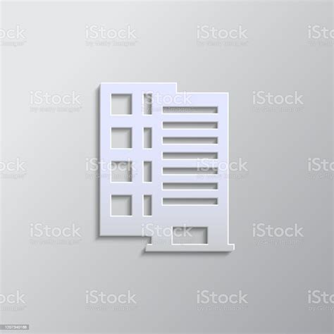 建築城市紙風格圖示紙張樣式向量圖示向量圖形及更多一組物體圖片 一組物體 互聯網 住宅建築 Istock