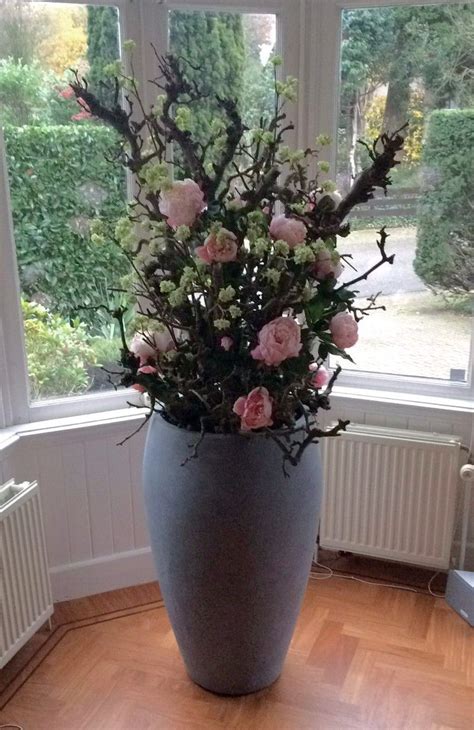 Decoratietakken En Zijde Bloemen Decoratiestyling Zijden Bloemen