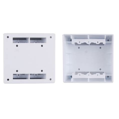 PVC 노출형 콘센트박스 4구 2개용 54MM 120x120 WB06022