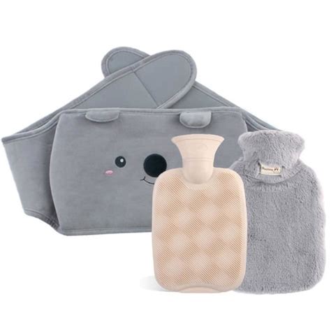 en Sac D eau Chaude Bouillotte D eau Chaude Avec Couverture Taille et Housse en Peluche Sûr