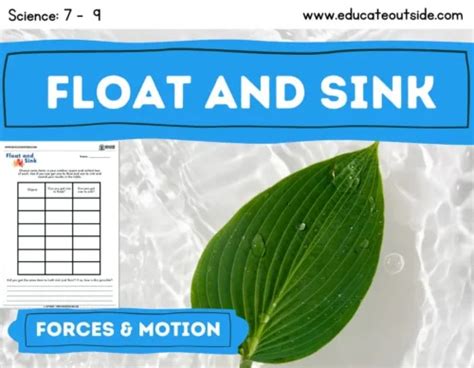 Outdoor Science Lessons And Ideas Floating And Sinking