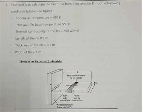 Your Goal Is To Calculate The Heat Loss From A