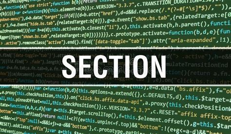 Section Concept With Random Parts Of Program Code Section With Programming Code Abstract