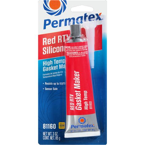 Creador De Juntas De Silicona RTV Rojo Para Alta Temperatura Permatex