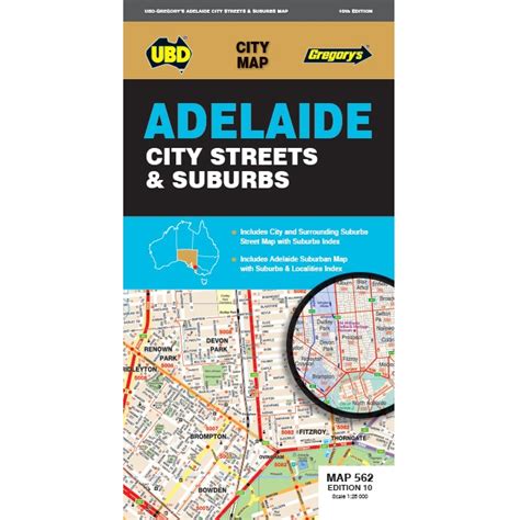 Adelaide City Streets And Suburbs Map 562 Geographica