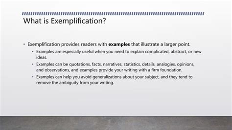 Understanding Exemplification Pptx