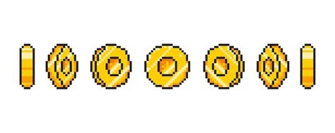 Premium Vector Game Ui Golden Coin Rotation Stages Animation Gold Coin