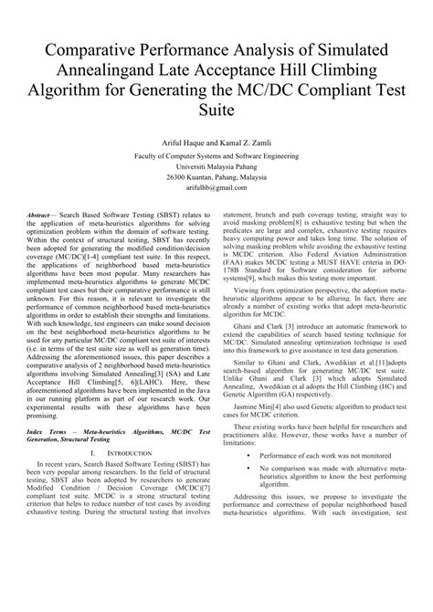 pdf comparative performance analysis of simulated annealingand late