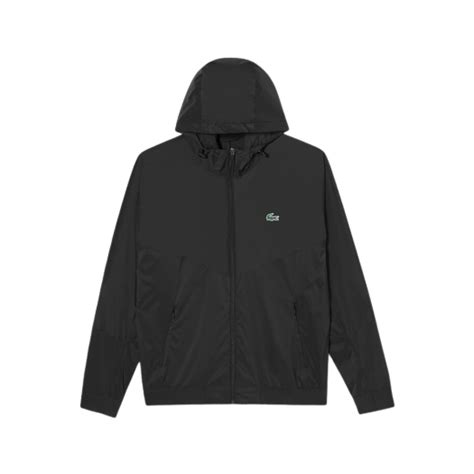 라코스테 오가닉 코튼 캥거루 포켓 후드 스웨트셔츠 블랙 Lacoste Kream