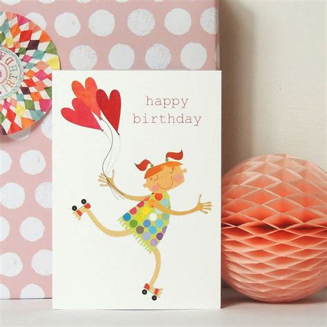 Roller Skater Birthday Card By Kali Stileman Publishing