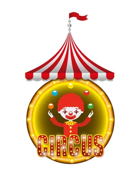 Cartoon Clown In Circus Tent — Stock Vector © Clairev 8154106