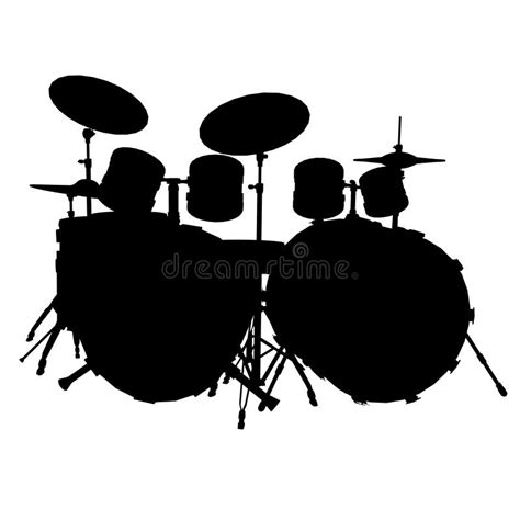 Drum Set And Guitar Stock Vector Illustration Of White 11564096