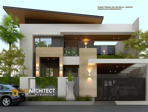 Desain Rumah Hook Minimalis Modern 2021 2 Lantai Tipe 400 M2