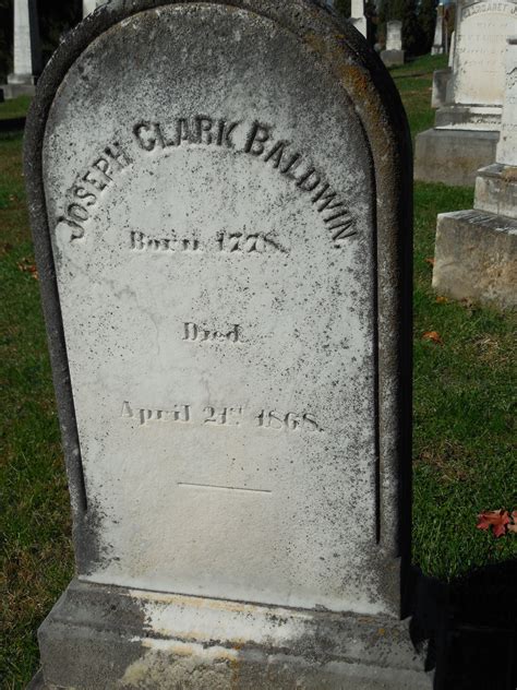 Joseph Clark Baldwin 1778 1868 Memorial Find A Grave