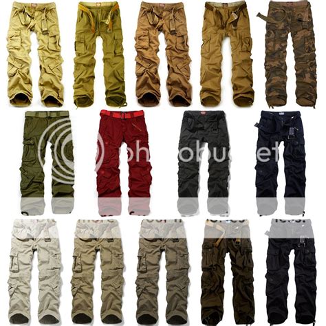 Match Mens Cargo Pants Loose Fit Stylish Casual Pockets Trousers 14