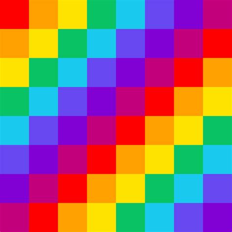Checkerboard Rainbow Free SVG